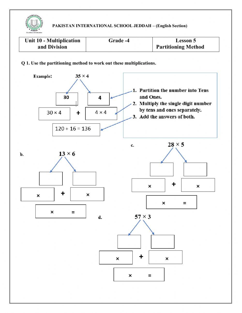 Multiplication 1412 | Tanveer | Live Worksheets