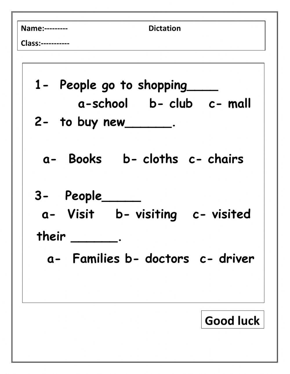 Dictation online exercise for Grade 4 | Live Worksheets