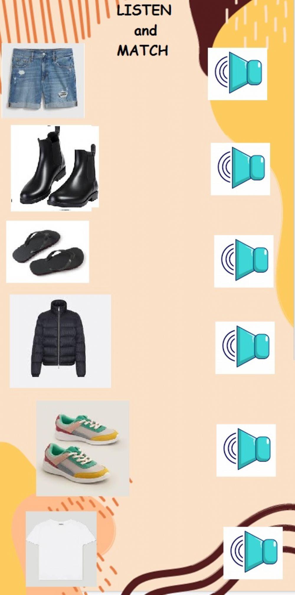 Listen and match interactive exercise for SALA DE 5 | Live Worksheets