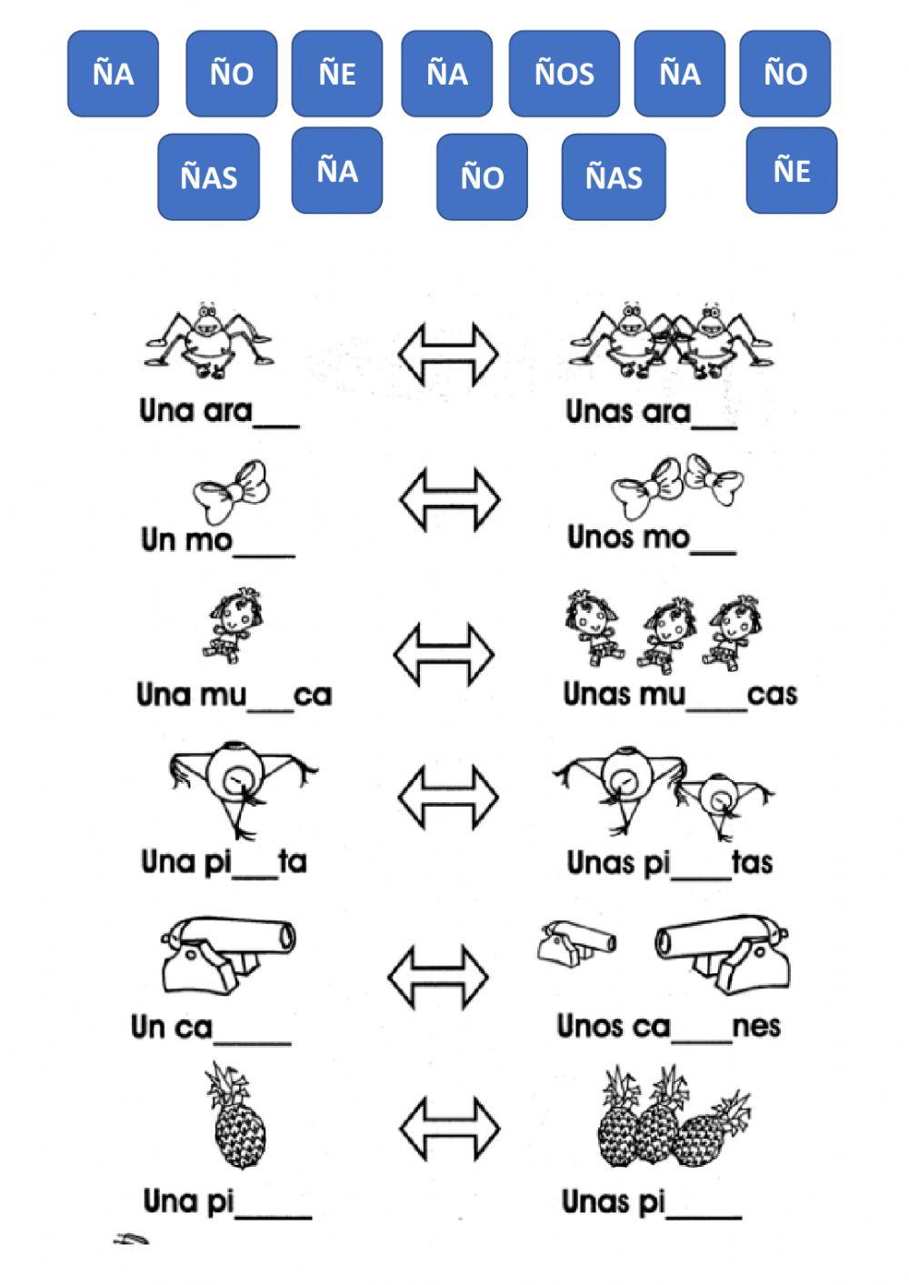 consonante Ñ online exercise for | Live Worksheets
