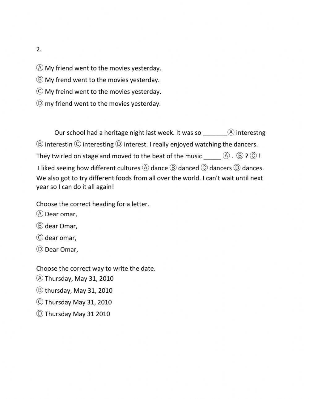 Grammar Editing Tasks online exercise for | Live Worksheets