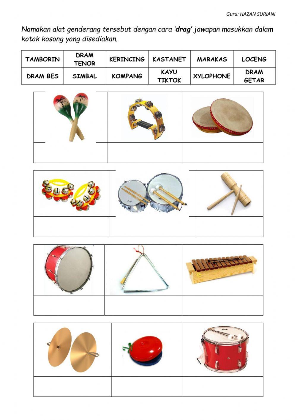 MUZIK - ALAT GE… | Free Interactive Worksheets | 6138269