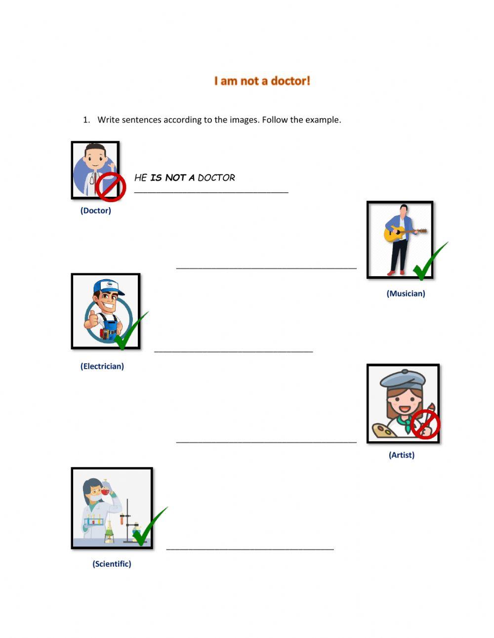 I am not a doctor | Silvia Pérez | Live Worksheets