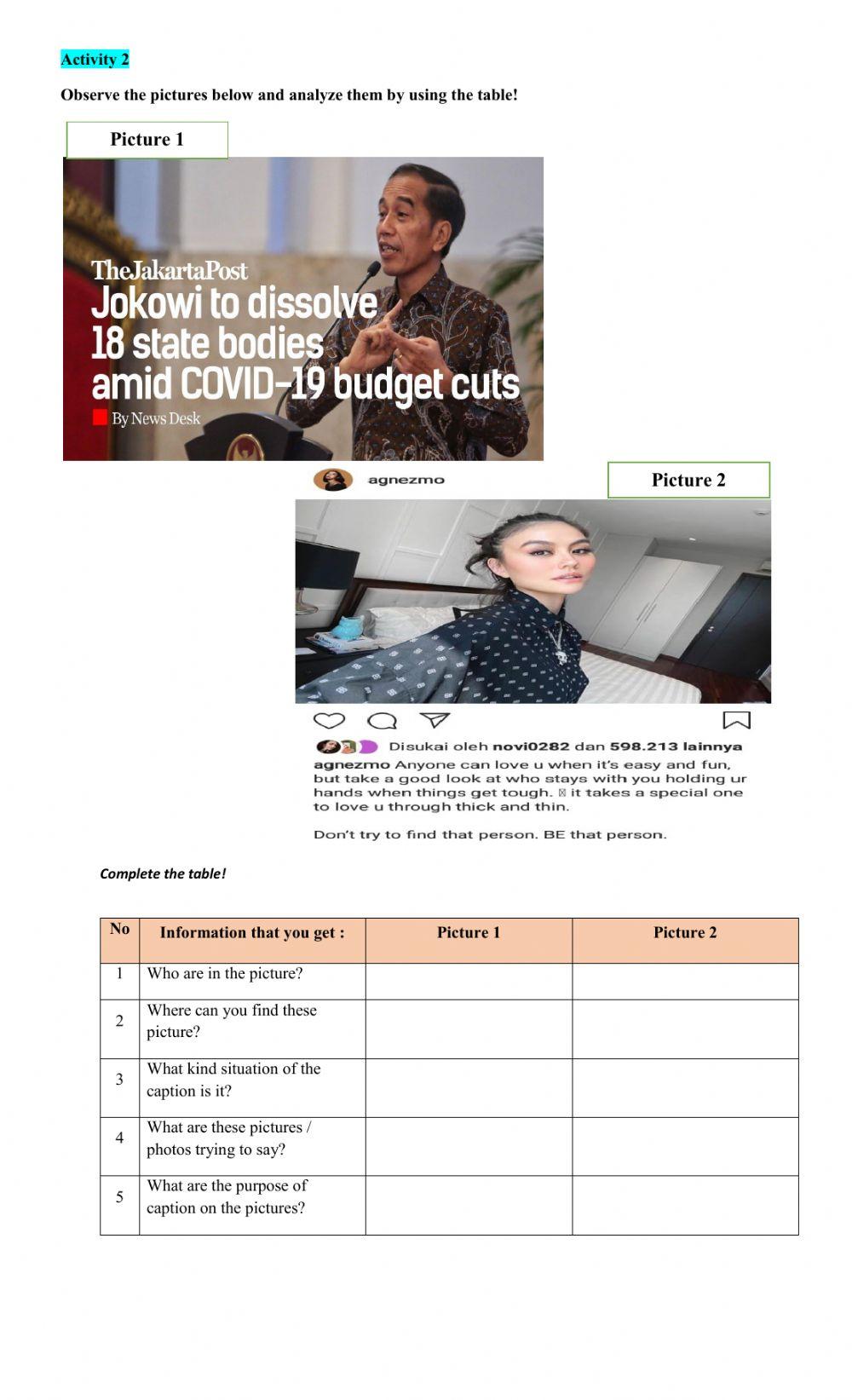 LKPD CAPTION (Activity 1,2) 4340219 | Lia Amalatussolihah