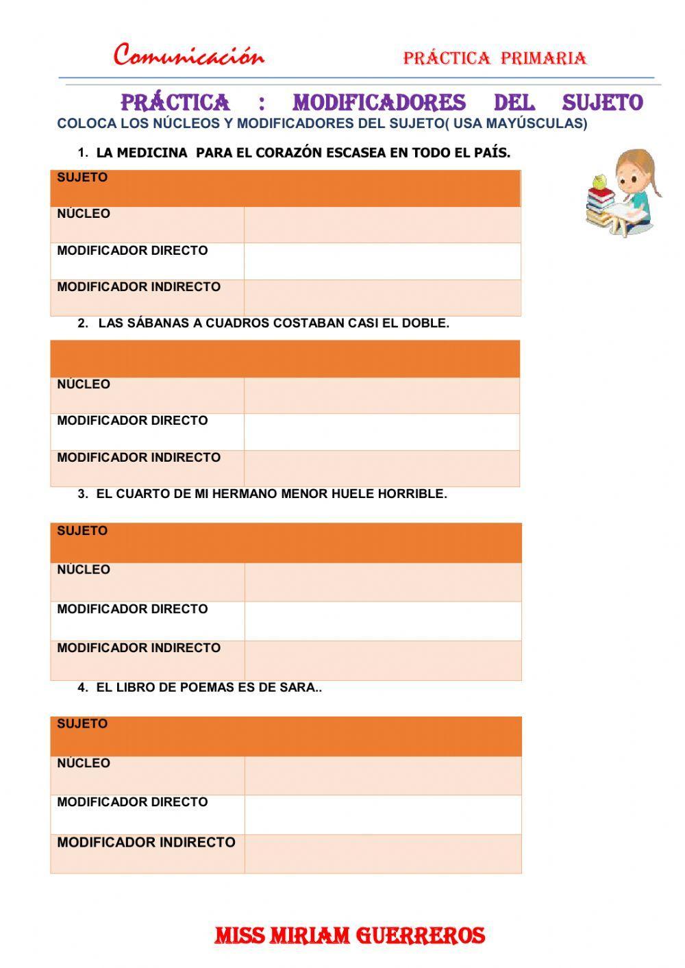 Sujeto Y Sus Modificadores Practicas Del Lenguaje Adjetivos – Bilarasa Sujeto Y Sus Modificadores Practicas Del Lenguaje Adjetivos – Bilarasa