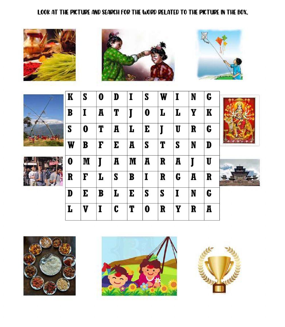 Dashain Word se… | Free Interactive Worksheets | 422165