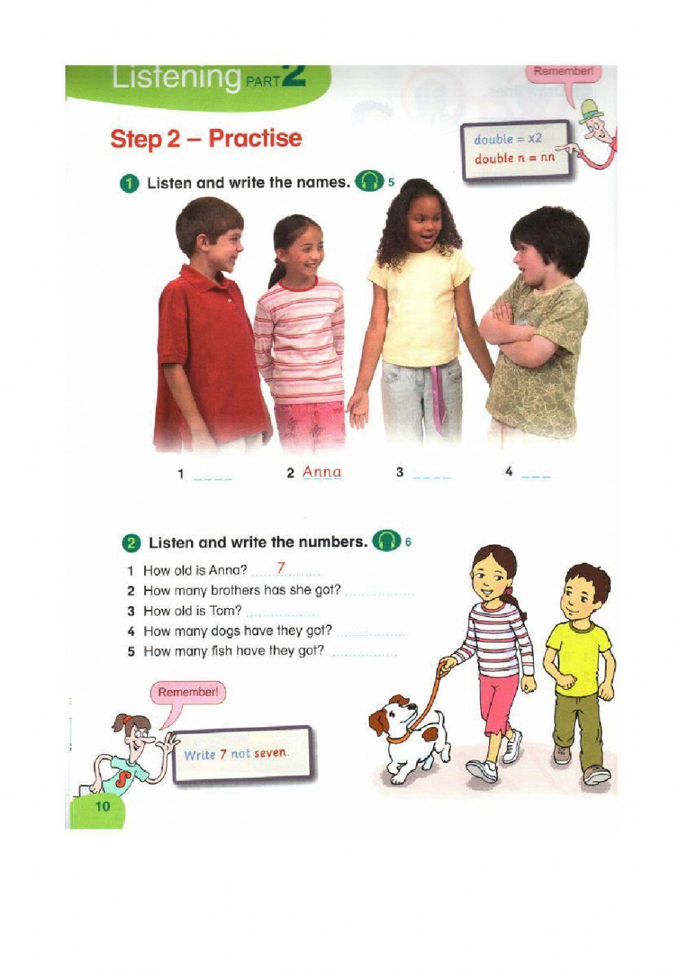 Listening Names… | Free Interactive Worksheets | 424112