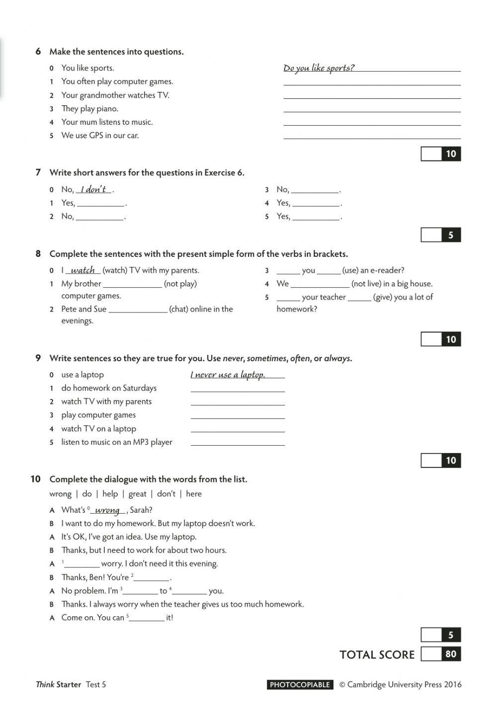 6140484 | Think starter Test 5 | AnnaDolinska