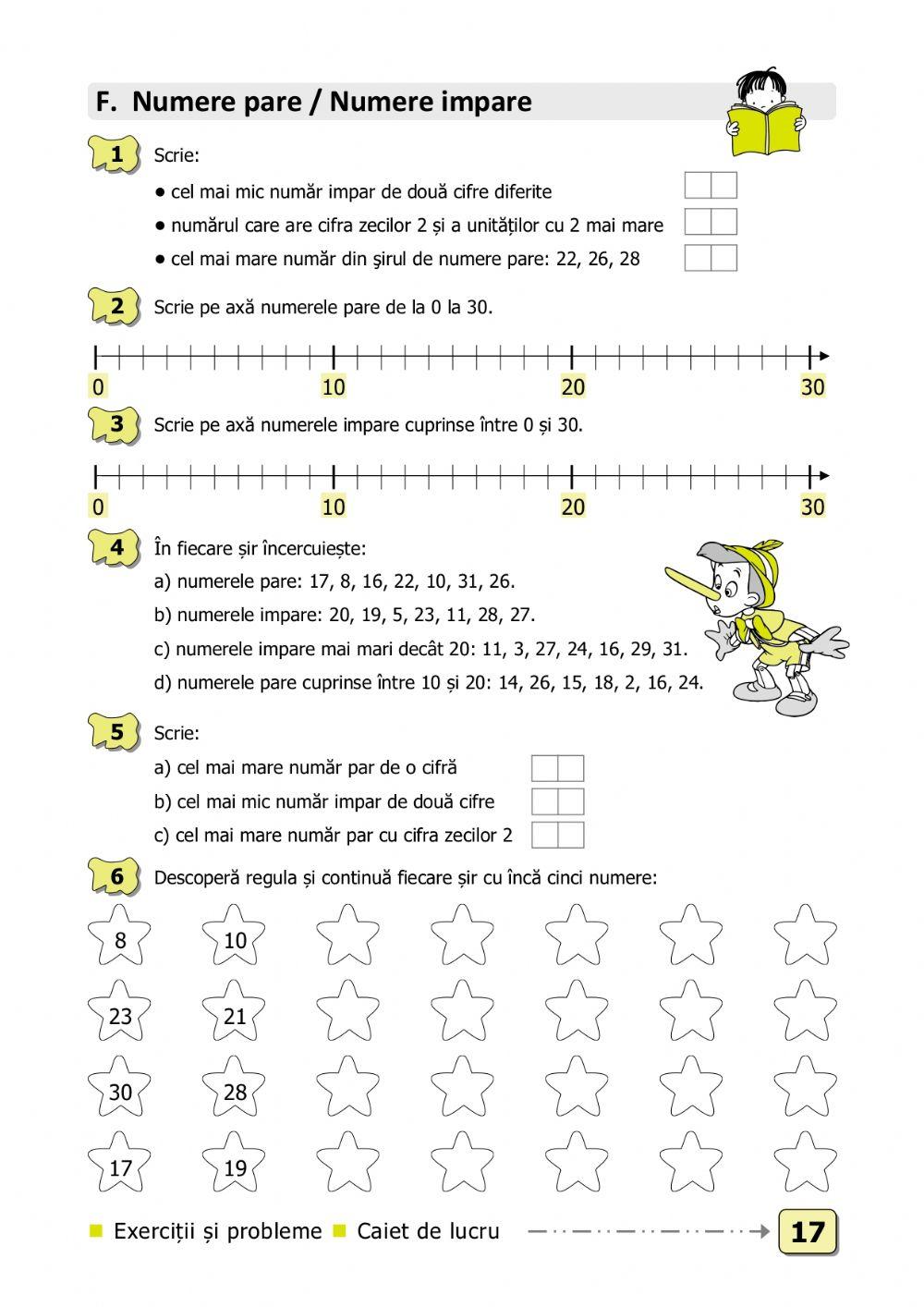 Numere pare si … | Free Interactive Worksheets | 423041