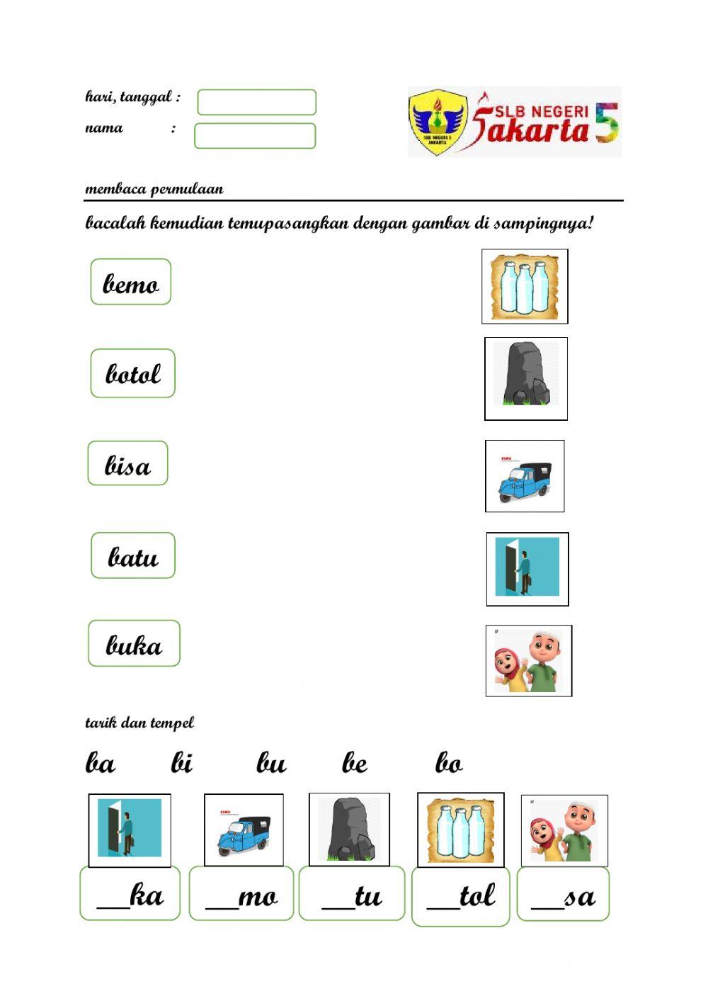 Membaca permula… | Free Interactive Worksheets | 423537