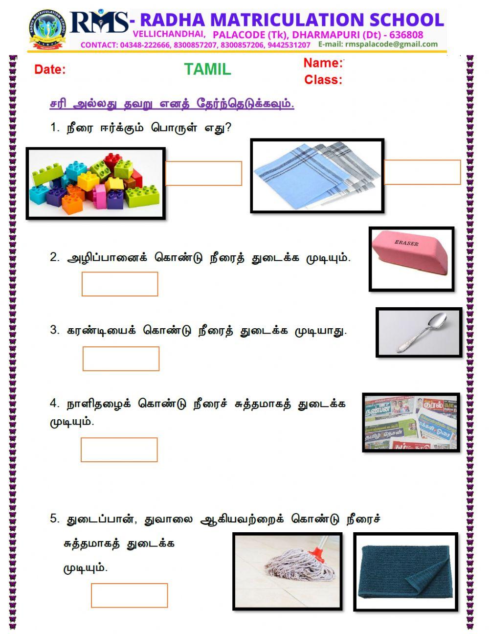 Tamil True Or False Worksheet Live Worksheets Tamil True Or False Worksheet Live Worksheets