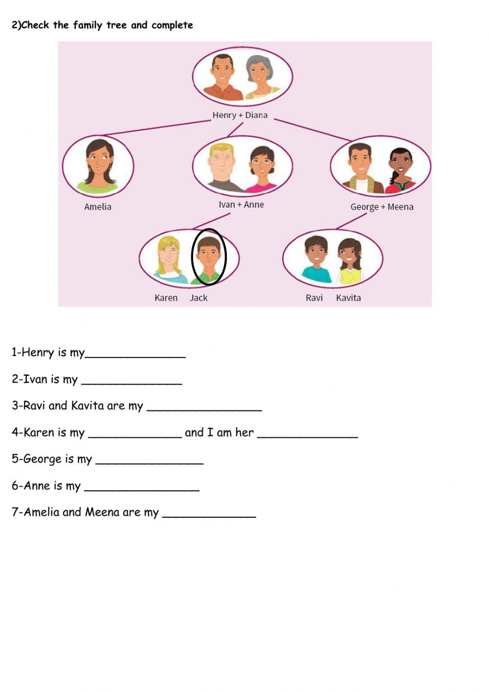 My family! interactive worksheet | Live Worksheets
