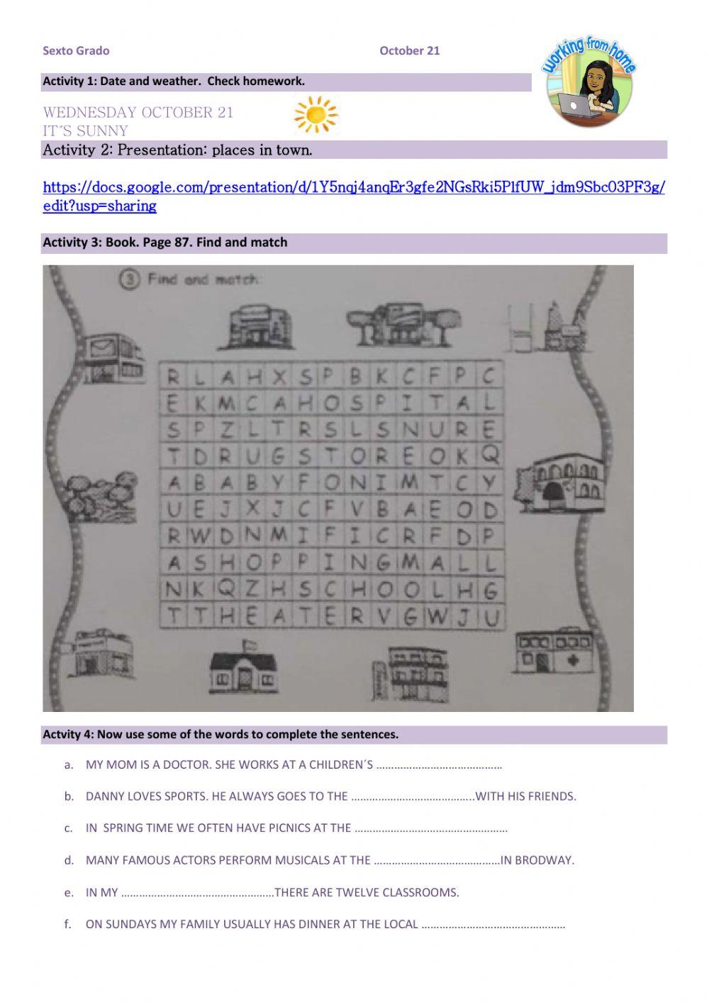 6th grade October 21 worksheet | Live Worksheets