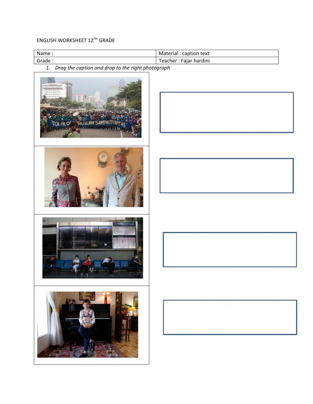 Caption text | Free Interactive Worksheets | 425884