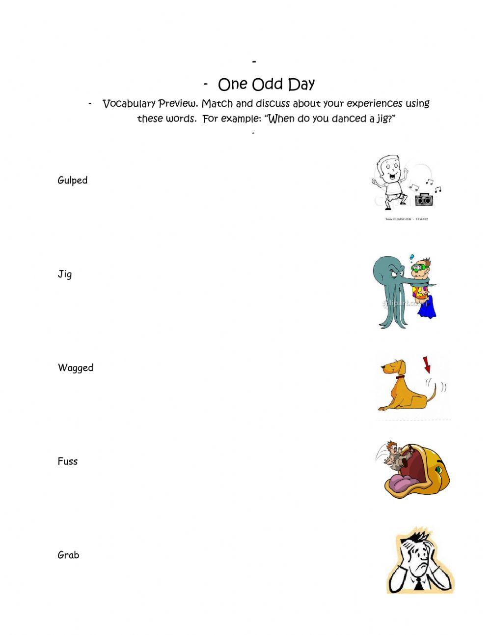One Odd Day - Worksheet worksheet | Live Worksheets