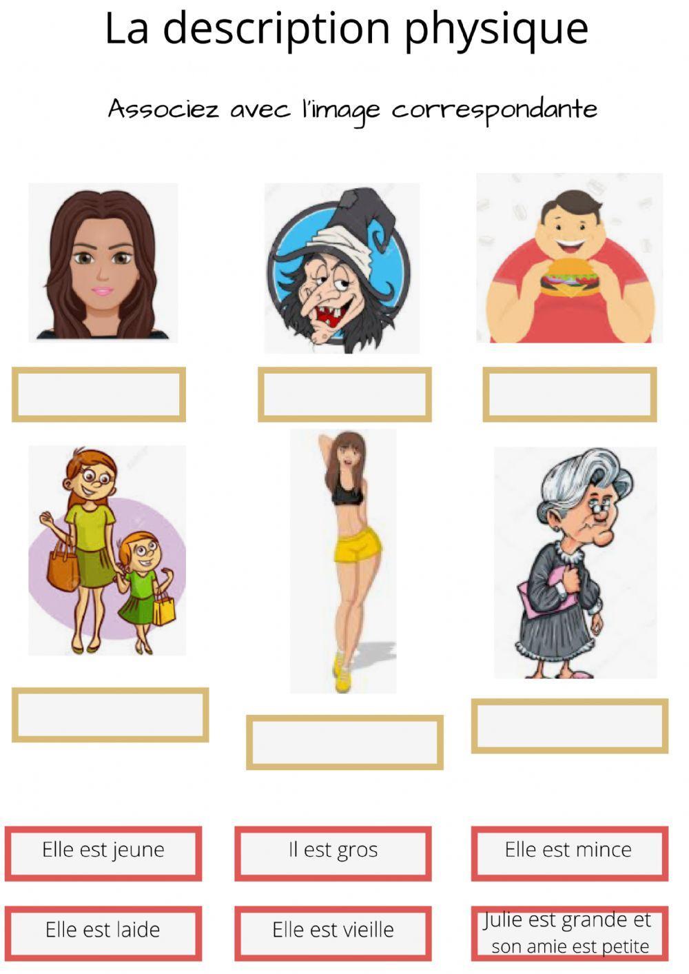 La description … | Free Interactive Worksheets | 426274