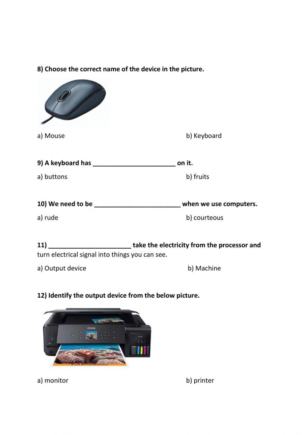 Grade 2 ICT Revision online exercise for | Live Worksheets