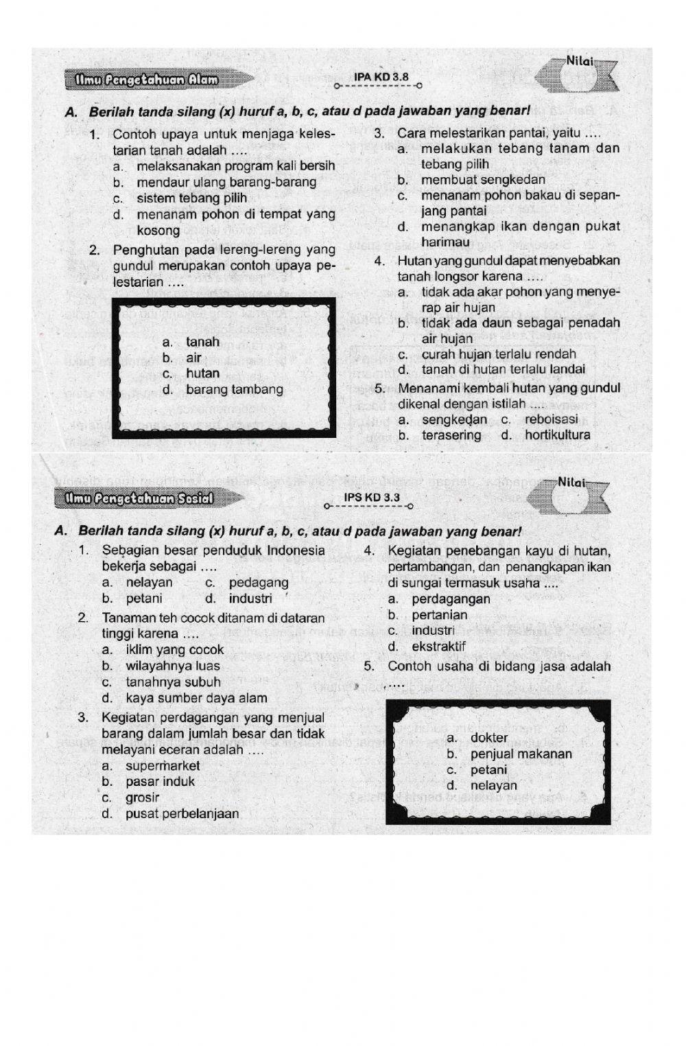 Tema 4 subtema 1 ipa ips sbdp worksheet | Live Worksheets