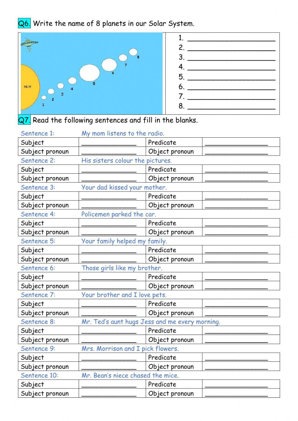 Weekly Assessment Test (Oct 19th, 2020) worksheet | Live Worksheets