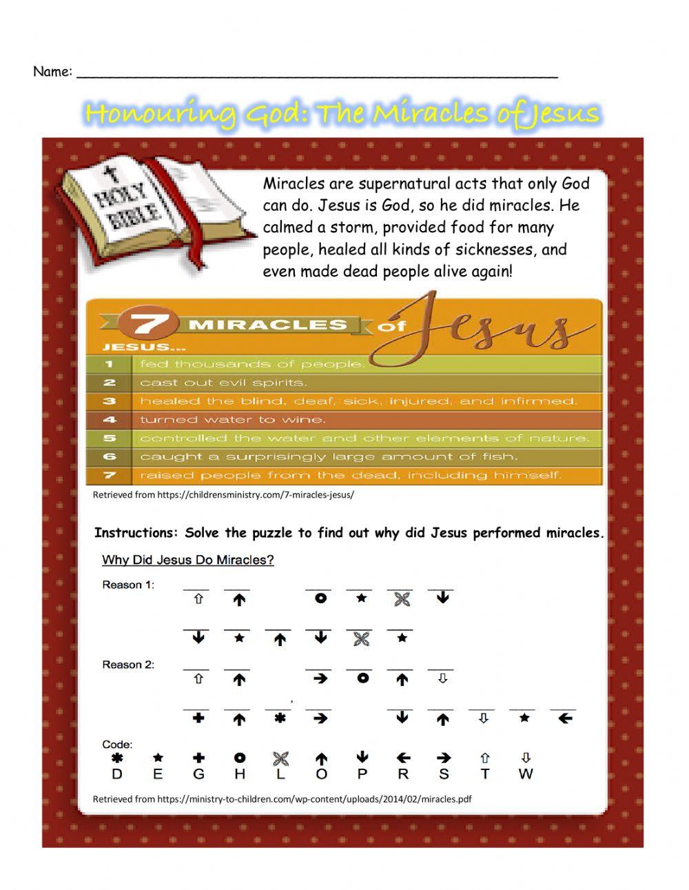 Honoring God The Miracles of Jesus 6146795 | Qutell