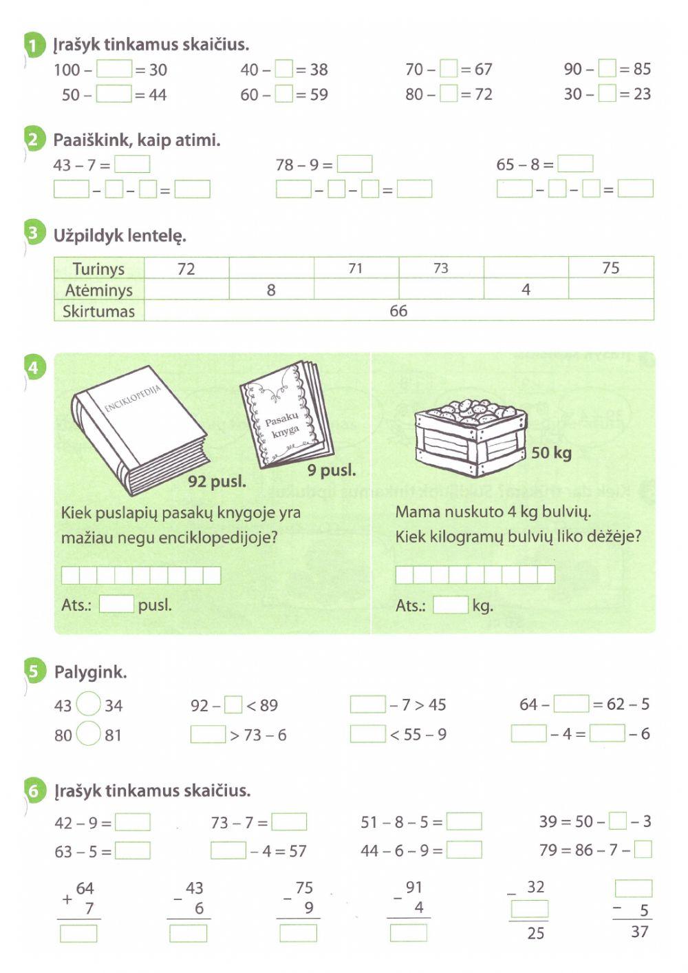 matematika sudė… | Free Interactive Worksheets | 6146878