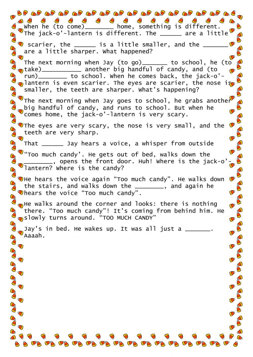 Too Much Candy … | Free Interactive Worksheets | 428853