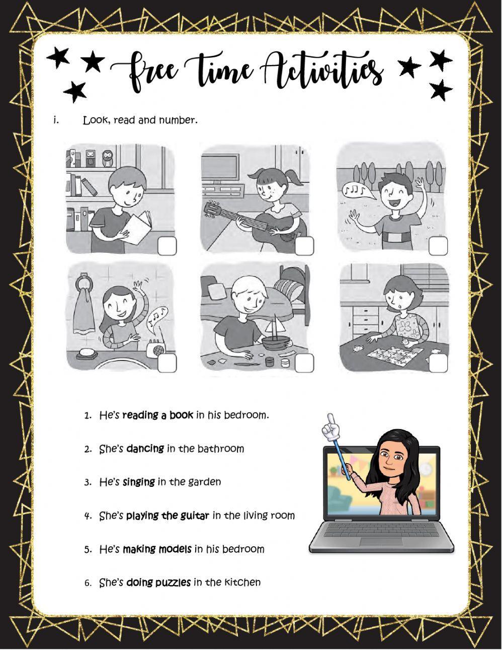 Free time activities activity for Grade 3 | Live Worksheets