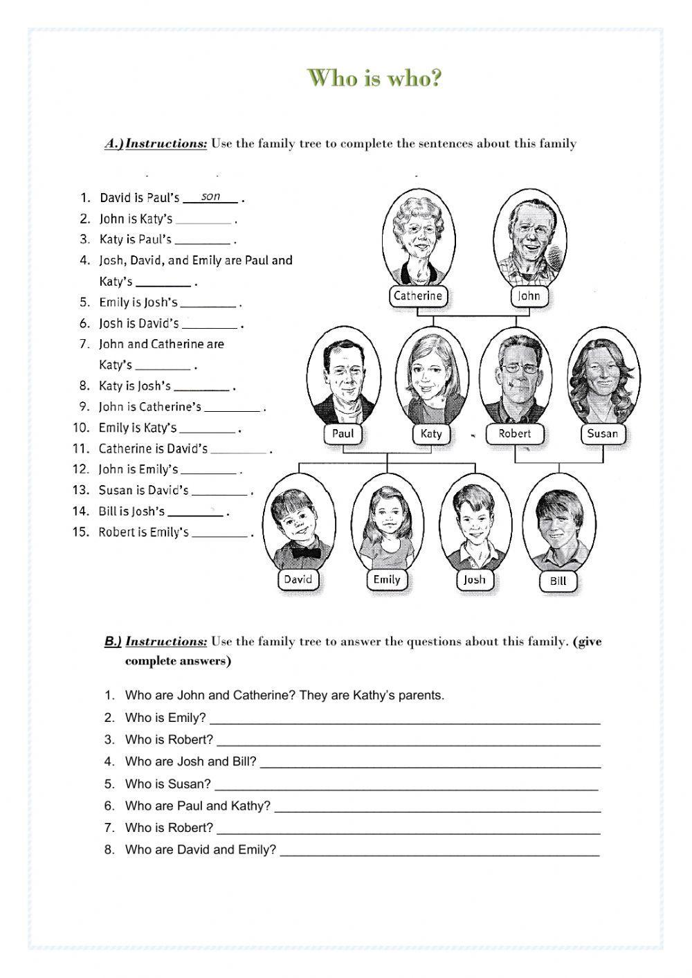 429352 | Family members | icle19901 | LiveWorksheets