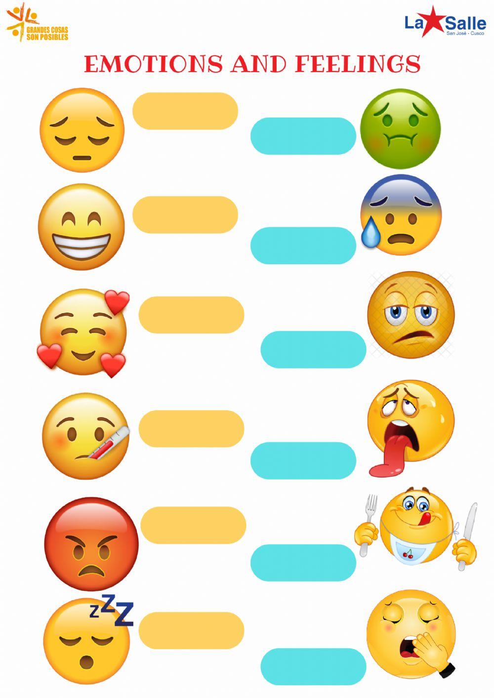Emotions and feelings online exercise | Live Worksheets