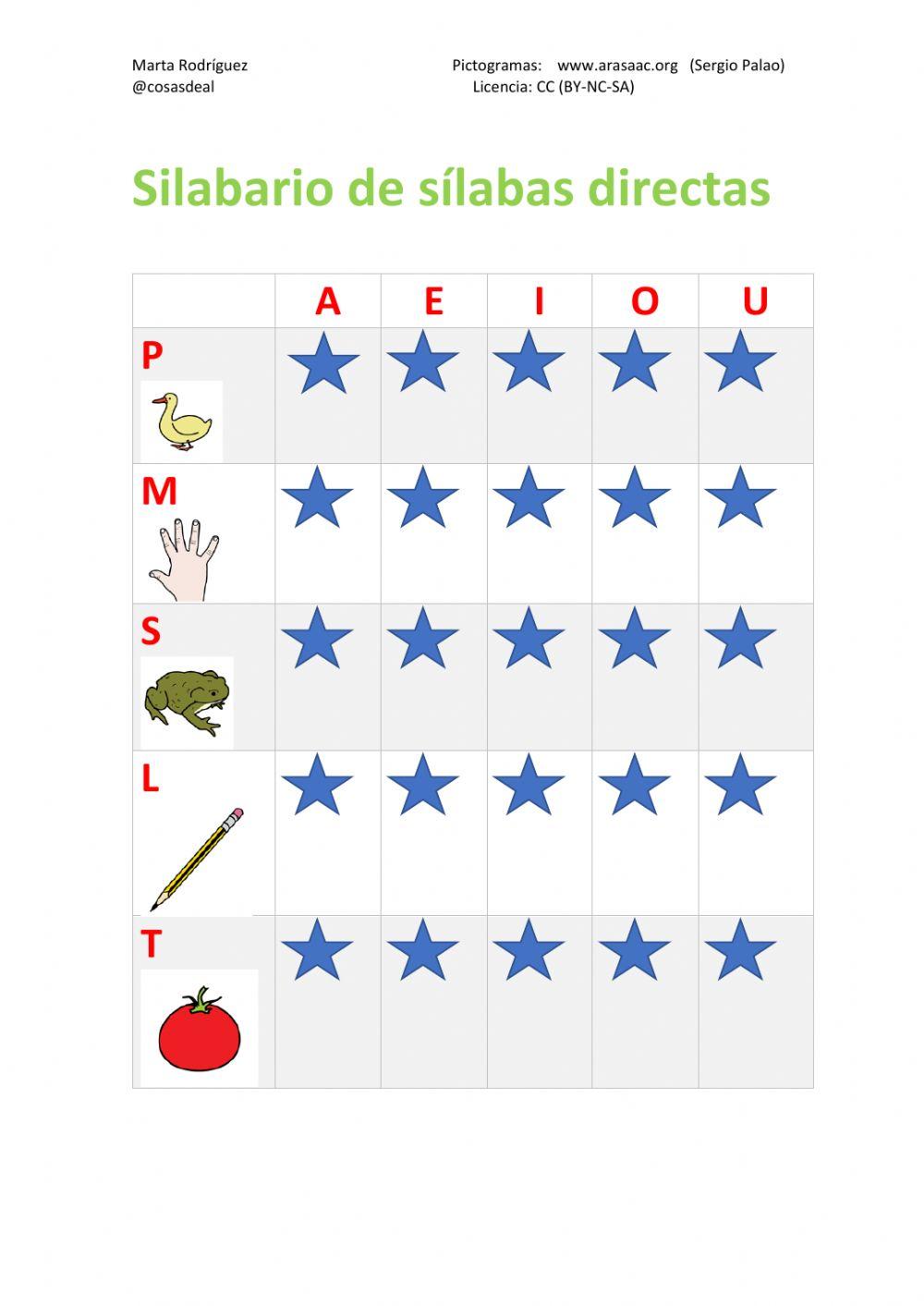Silabario de sí… | Free Interactive Worksheets | 431746