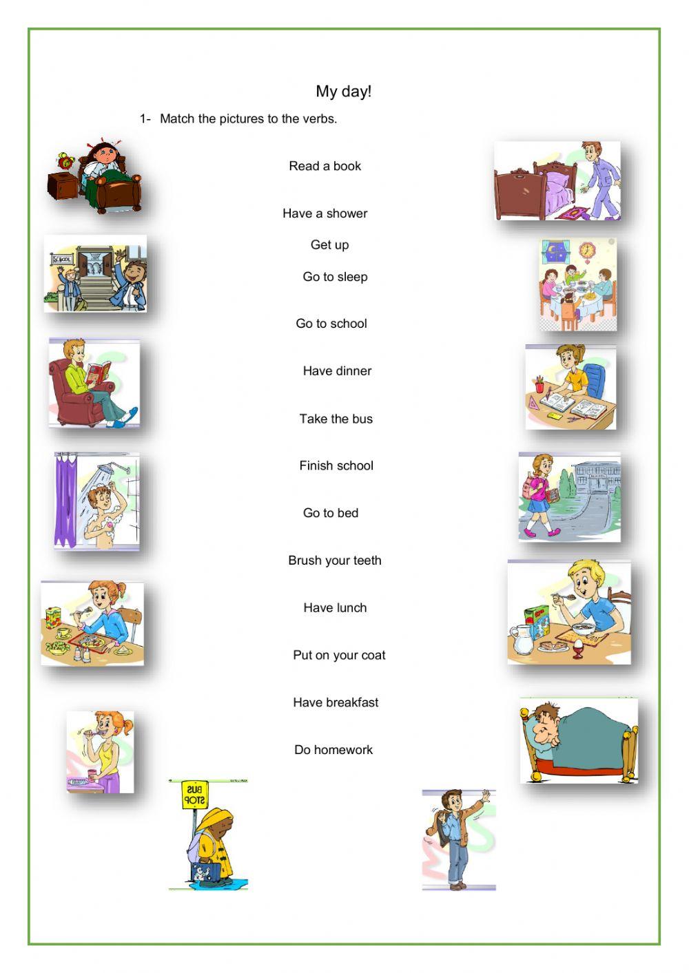 Routines interactive activity for 5th form | Live Worksheets
