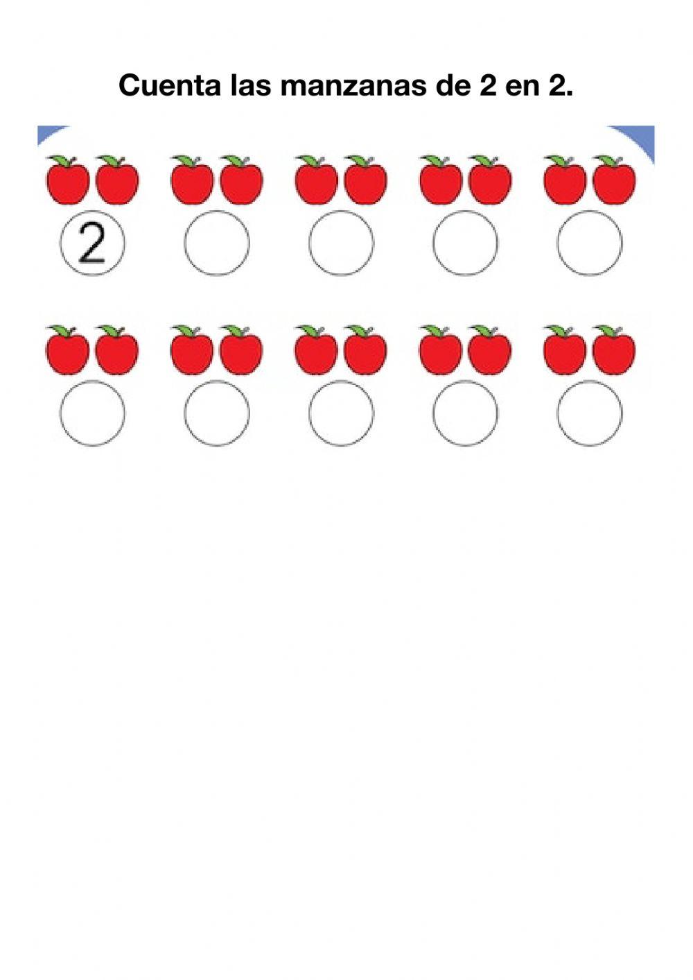 Conteo de 2 en 2 395315 | Humacata | Live Worksheets