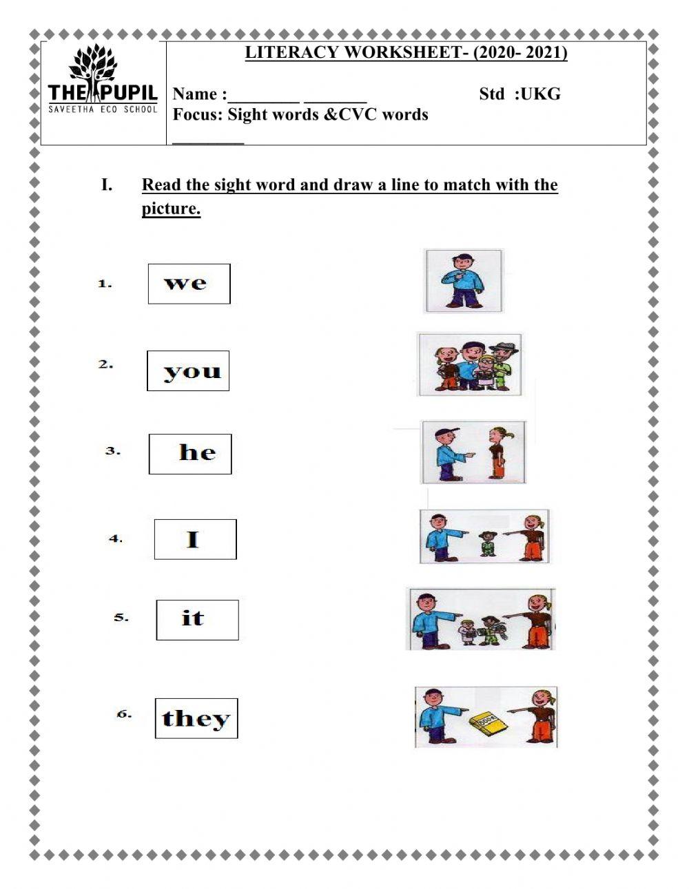 395735 | Sight words and CVC Words | S.Vijayalakshmi