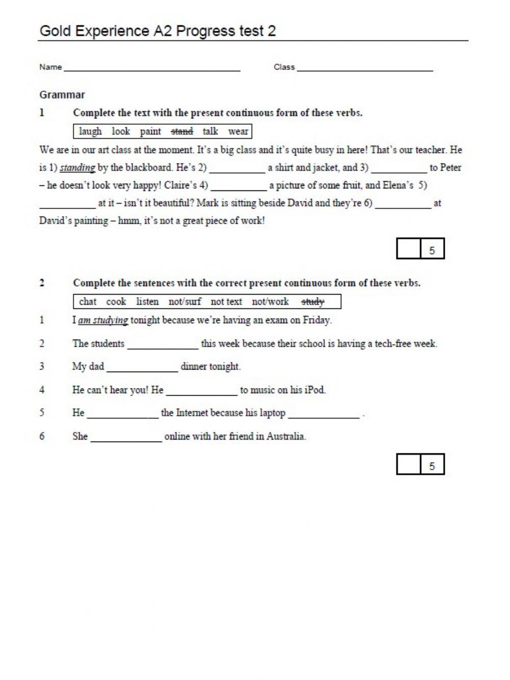 GE 2 Test 2 worksheet | Live Worksheets