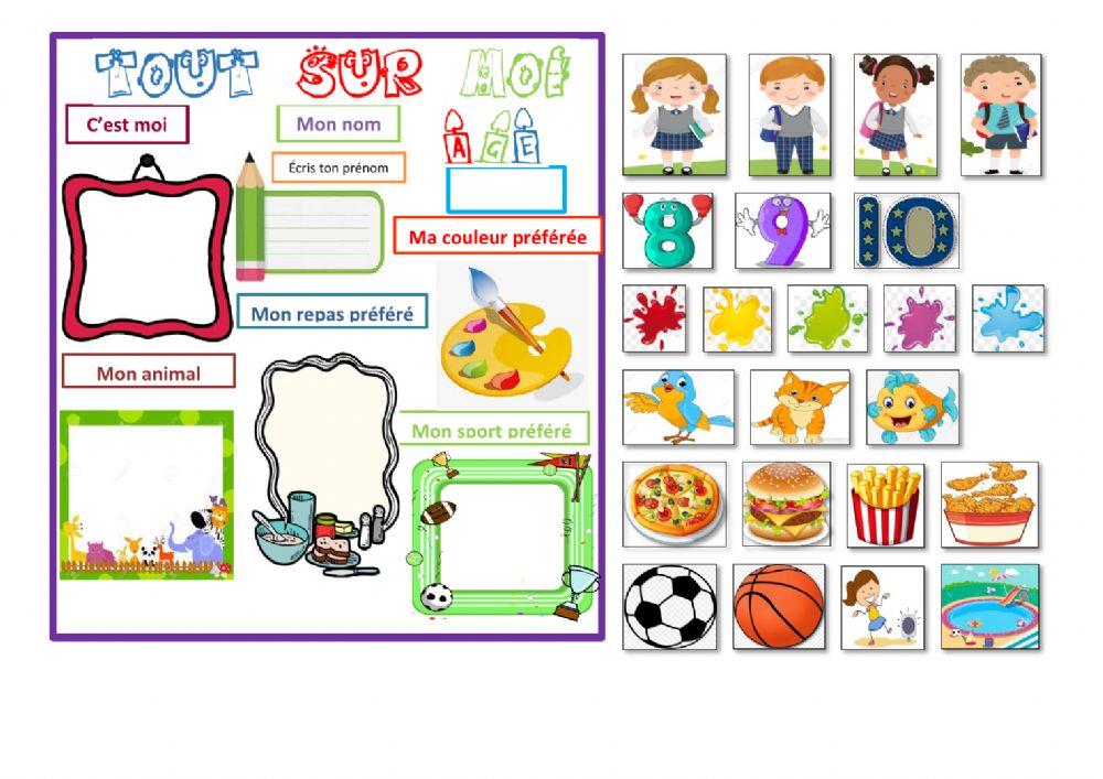 Tout sur moi | Free Interactive Worksheets | 395861