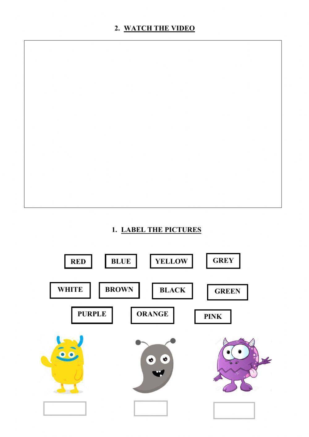 Colors online exercise for starter | Live Worksheets