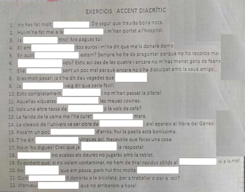 Accent diacrític | Free Interactive Worksheets | 394362