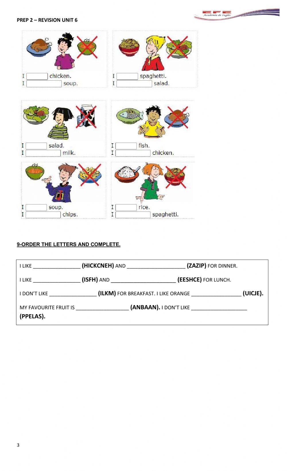 PREP II - Revis… | Free Interactive Worksheets | 396403