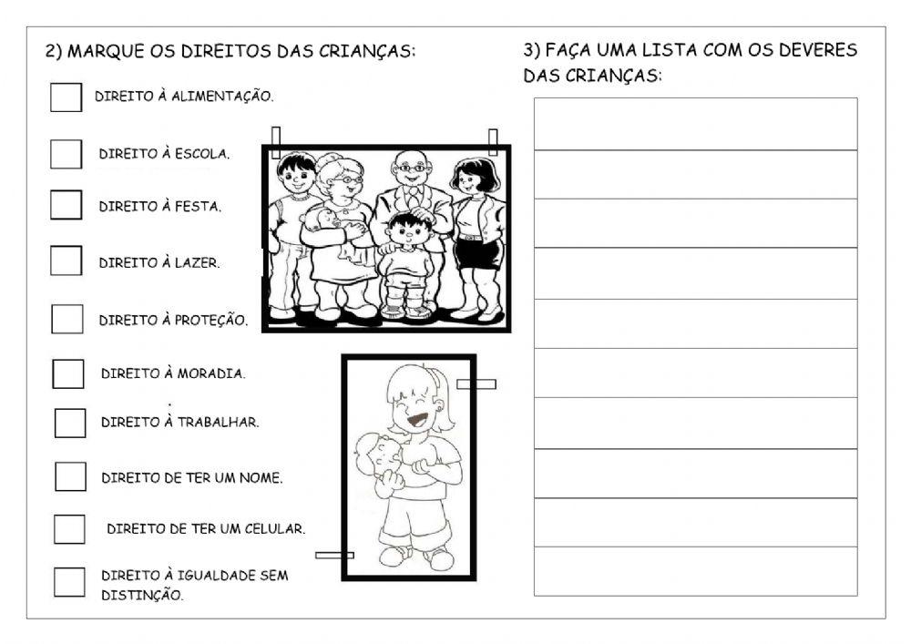 Atividades Direitos E Deveres 1 Ano - REVOEDUCA