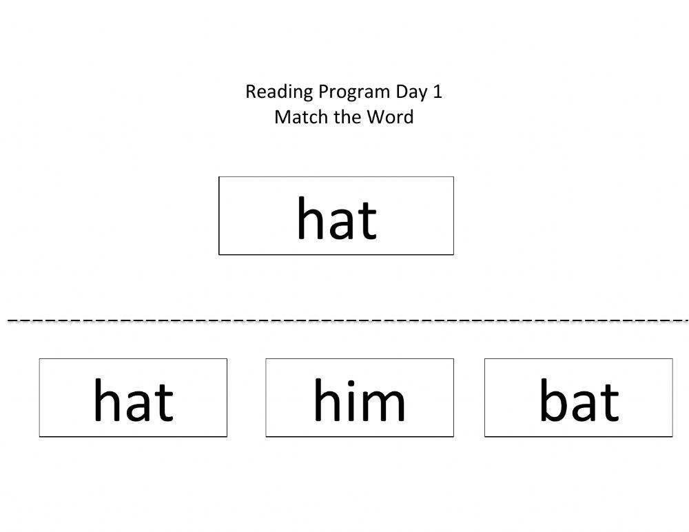 Match the word Hat worksheet | Live Worksheets