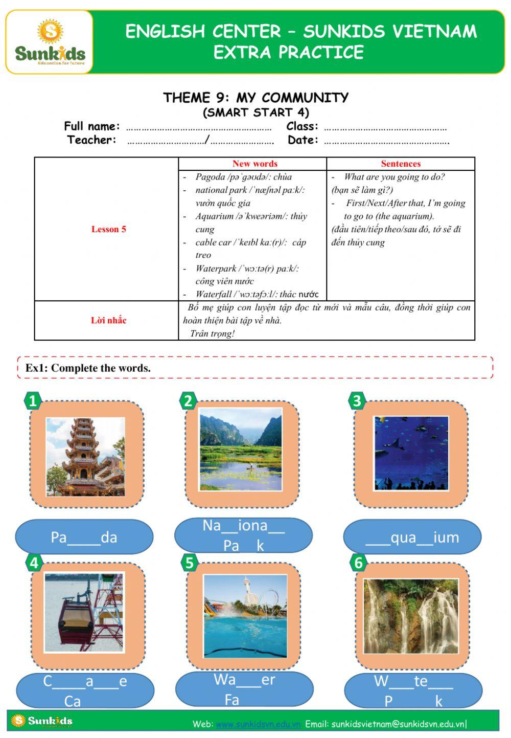 Theme 9: My community - Lesson 5 online exercise for | Live Worksheets