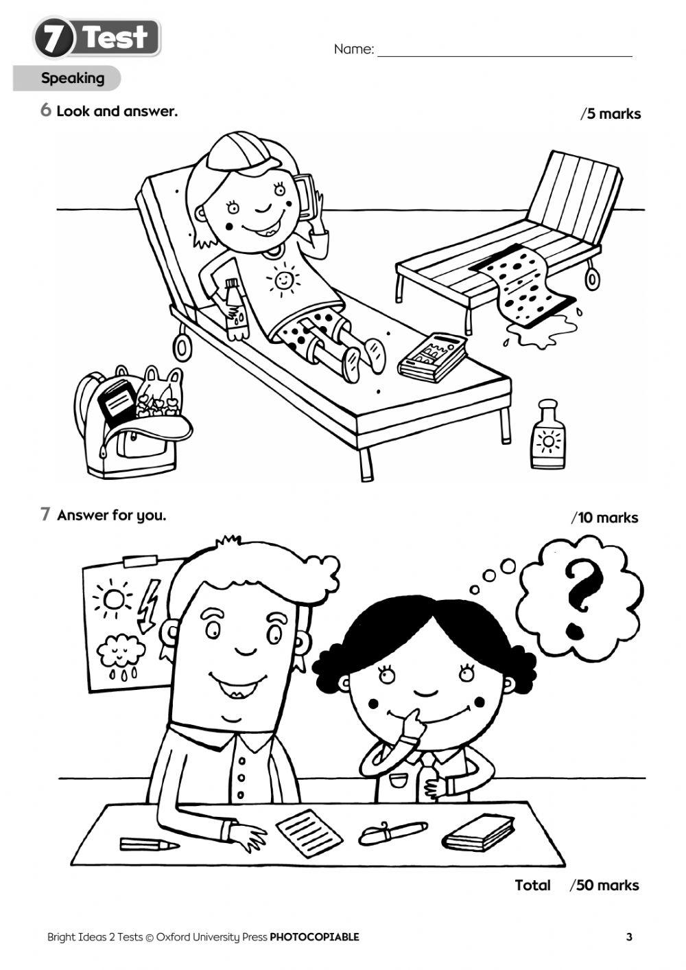 bright ideas unit 7 test online exercise for | Live Worksheets