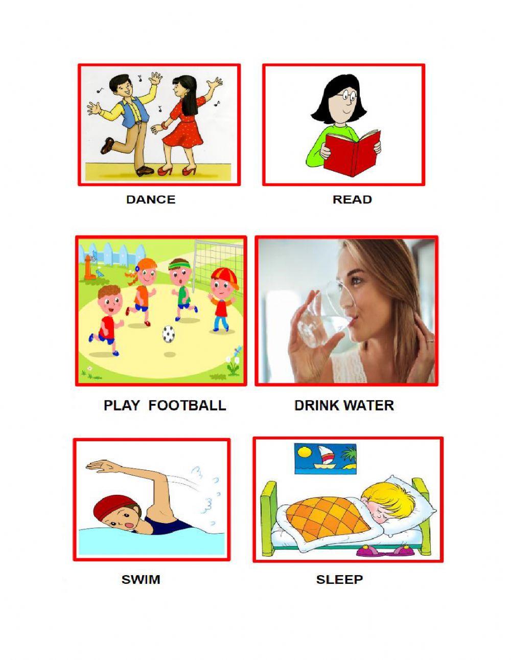 LET'S PRACTICE THE ACTION VERBS (LISTENING) online exercise for | Live ...