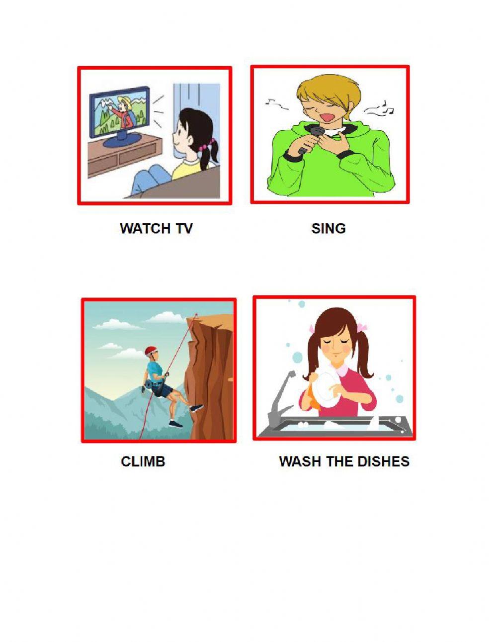 LET'S PRACTICE THE ACTION VERBS (LISTENING) online exercise for | Live ...