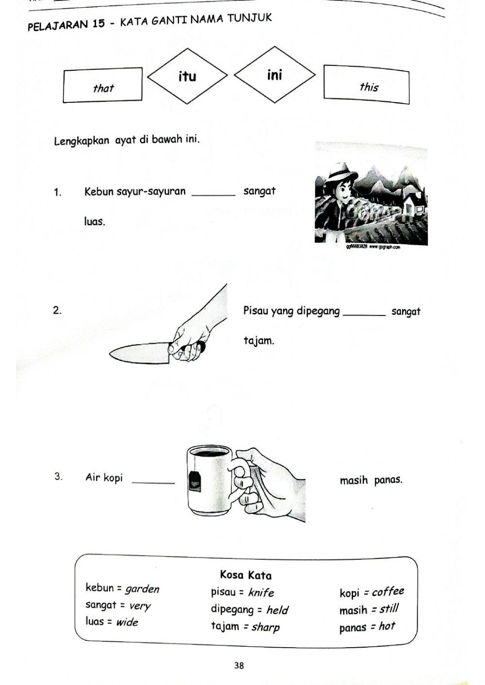 Kata Tunjuk. activity | Live Worksheets