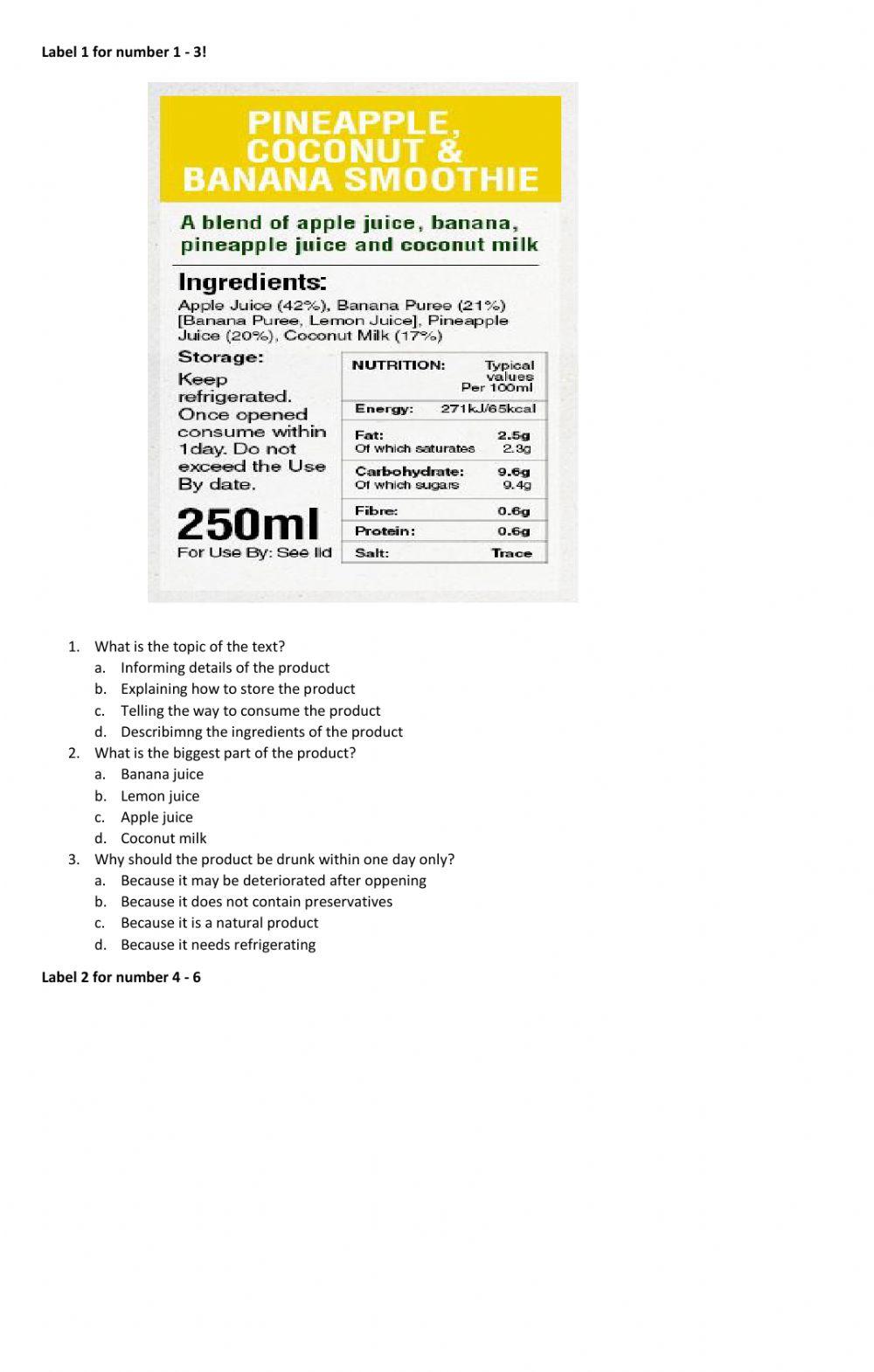 Soal label kela… | Free Interactive Worksheets | 432716