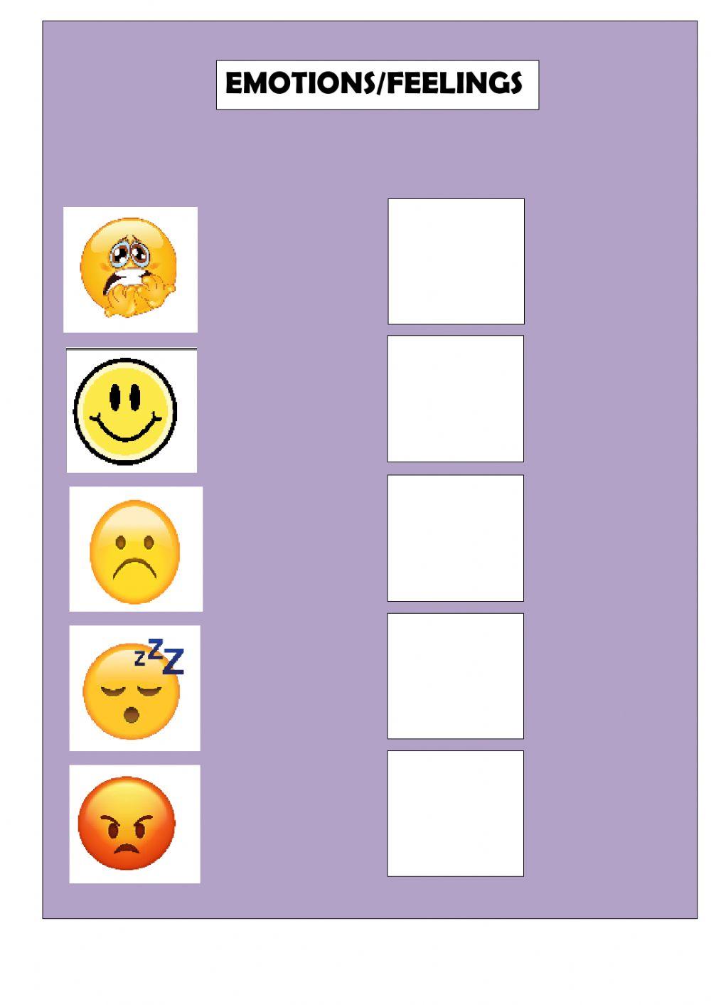 Emotions-feelings interactive worksheet | Live Worksheets
