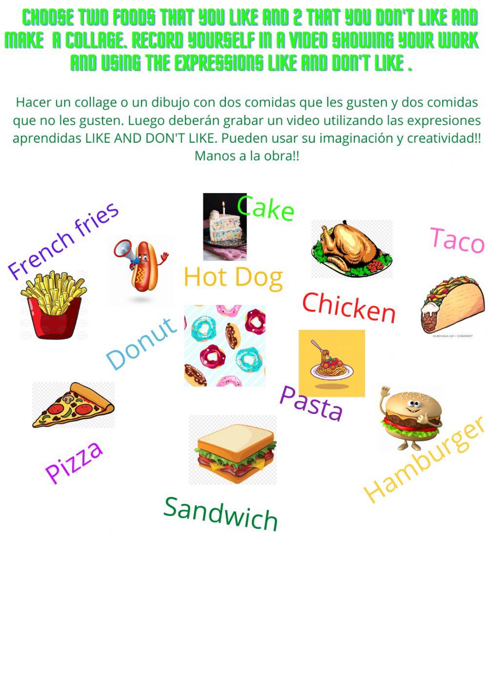 Food adventure | Live Worksheets