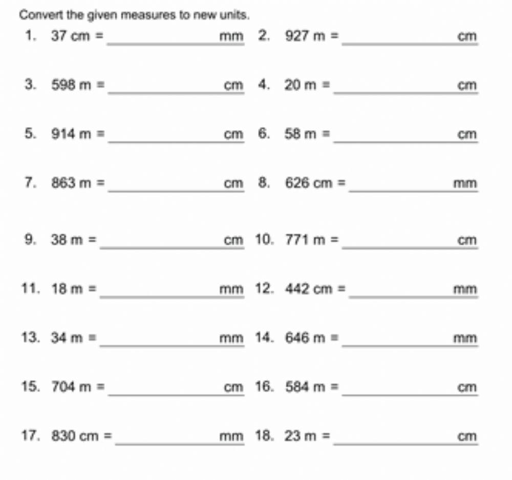 m cm mm assignment. online exercise for | Live Worksheets