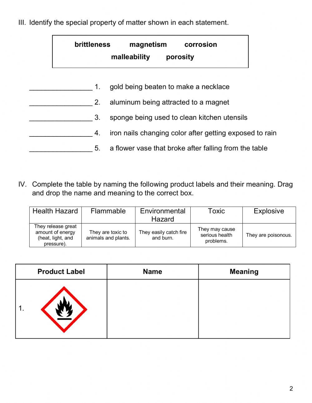 Science 6 2nd Qtr ST A | teachernela | Live Worksheets